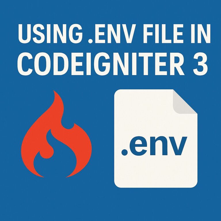 Using .env File in CodeIgniter 3